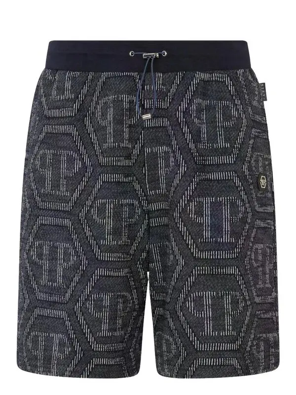 Philipp Plein Monogram Shorts - Blue