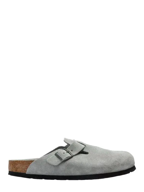 BIRKENSTOCK Boston Suede Mules - Grey