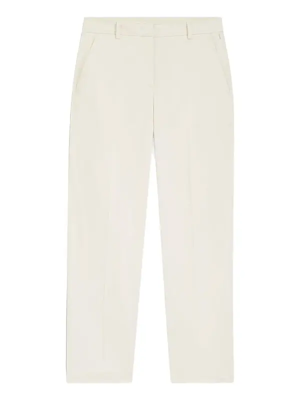 BOSS Regular Fit Trousers In Stretch Cotton - White
