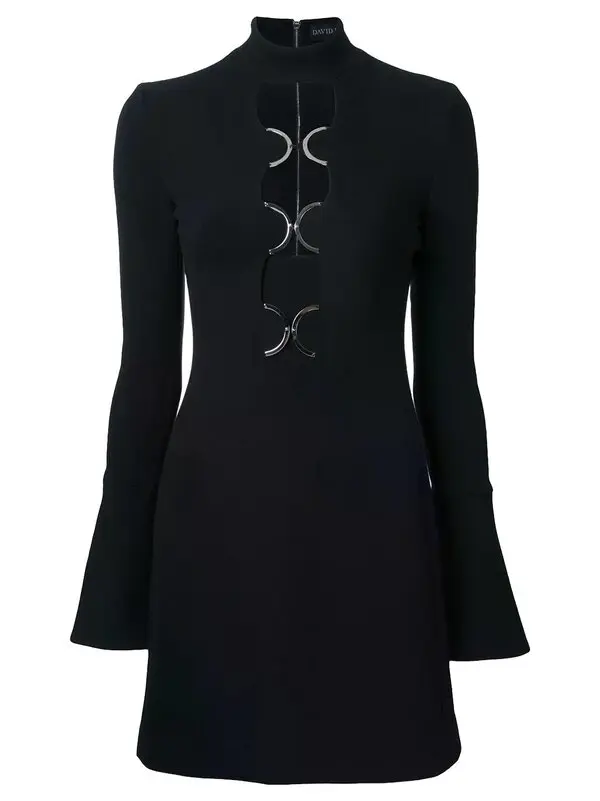David Koma Cut-out Detail Dress - Black