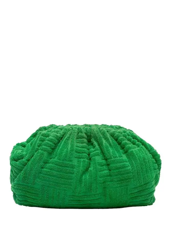 Bottega Veneta Terry Cloth The Pouch Clutch - Green