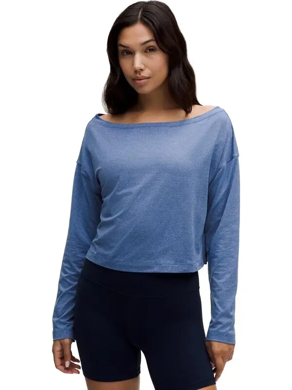 Lululemon Relaxed Boatneck Long-sleeve Shirt - Brilliant Blue/brilliant Blue