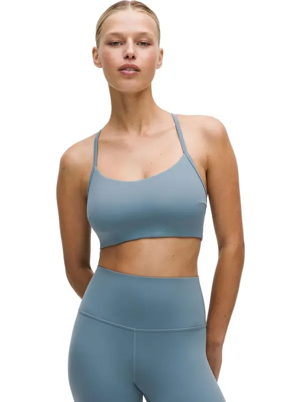 Lululemon Flow Y Bra Light Support, C/d Cup - Steel Blue