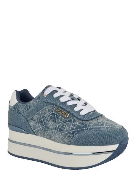 Guess Hansin Platform Sneakers - Blue