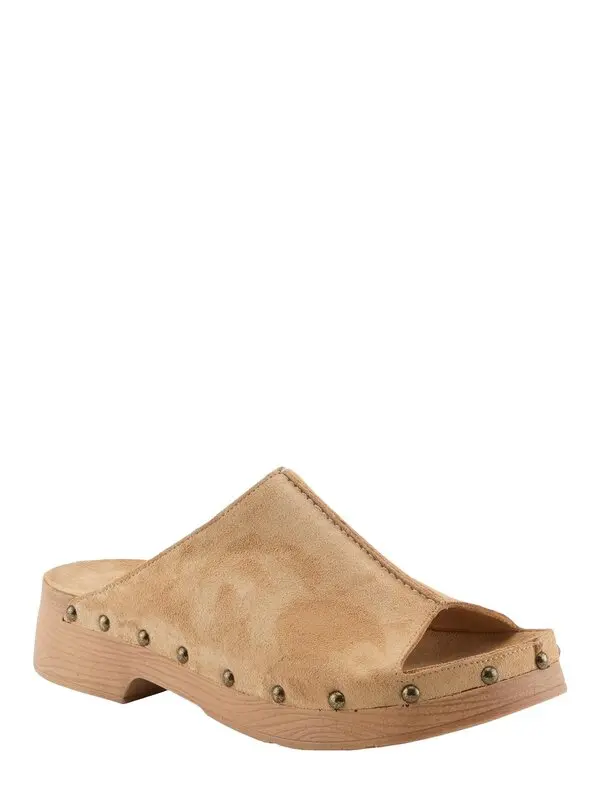SPRING STEP SHOES Emberlyn Slide Sandal - Beige Suede