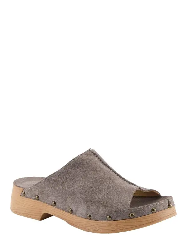 SPRING STEP SHOES Emberlyn Slide Sandal - Grey Suede