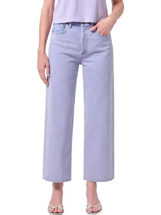 AGOLDE Ren High-waist Wide-leg Jeans - Aura