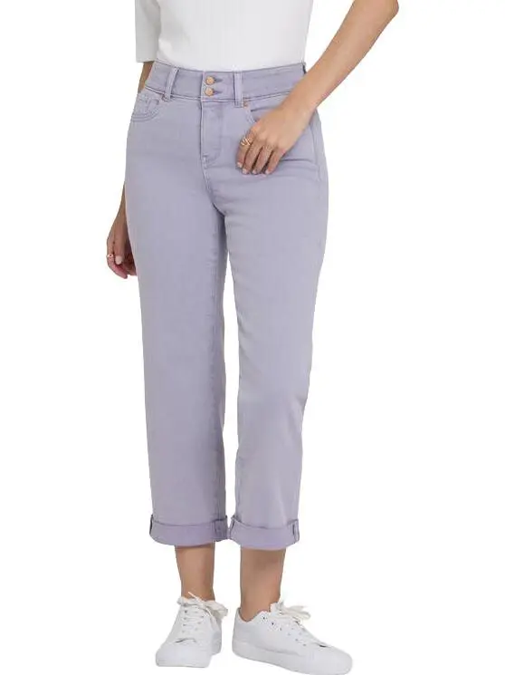 NYDJ Bailey Cool Embrace® High Waist Crop Relaxed Straight Leg Jeans - Vintage Lavender