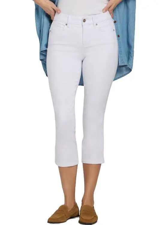 NYDJ Chloe Cool Embrace® Side Slit Capri Jeans - Optic White