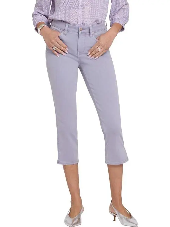 NYDJ Chloe Cool Embrace® Side Slit Capri Jeans - Vintage Lavender