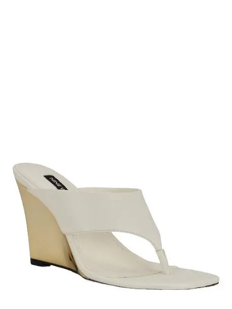 Nine West Presa Wedge Flip Flop - White