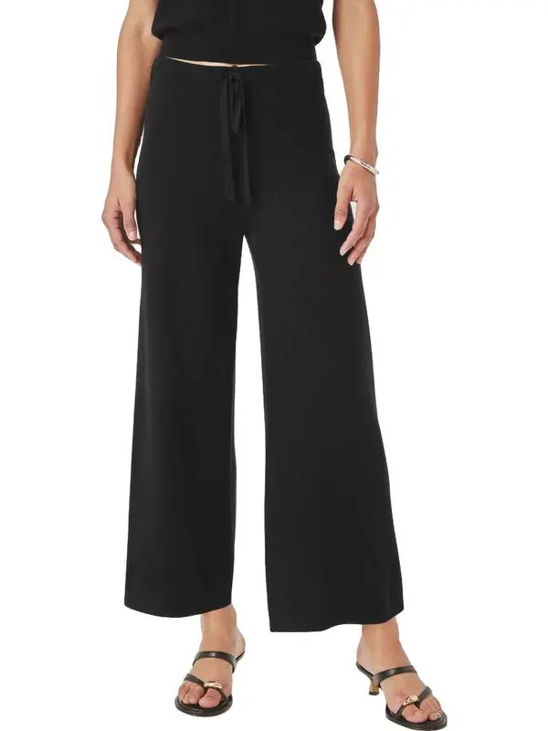 Splendid Christa Crop Sweater Pants - Black