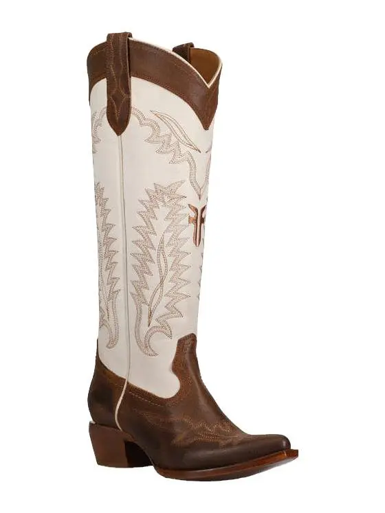 Frye Sacha Knee High Western Boot - Toffee White