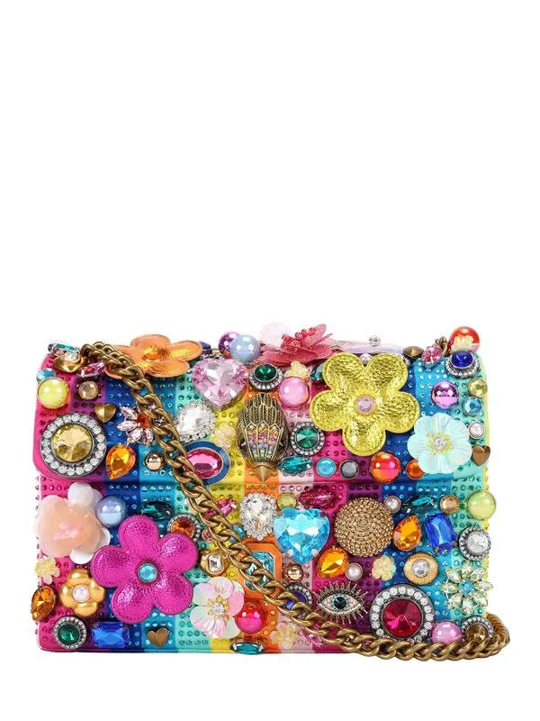 Kurt Geiger Kensington Embellished Shoulder Bag - Blue Multi