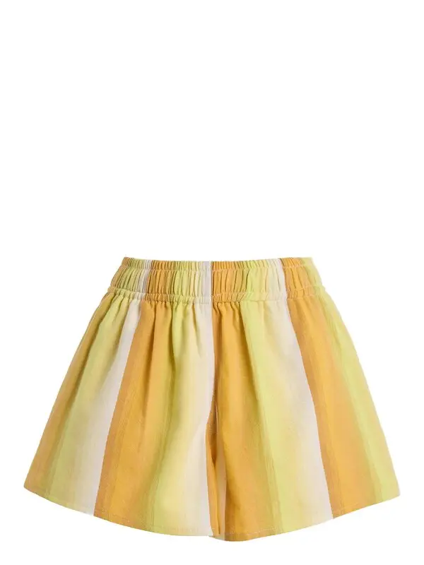 MARRAKSHI LIFE The High-waisted Cotton Shorts - Yellow