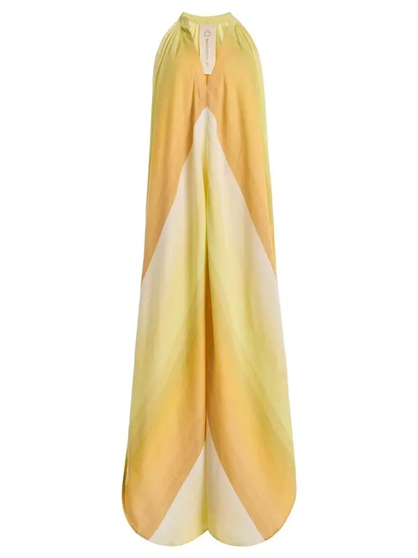 MARRAKSHI LIFE Halter Cotton Dress - Yellow