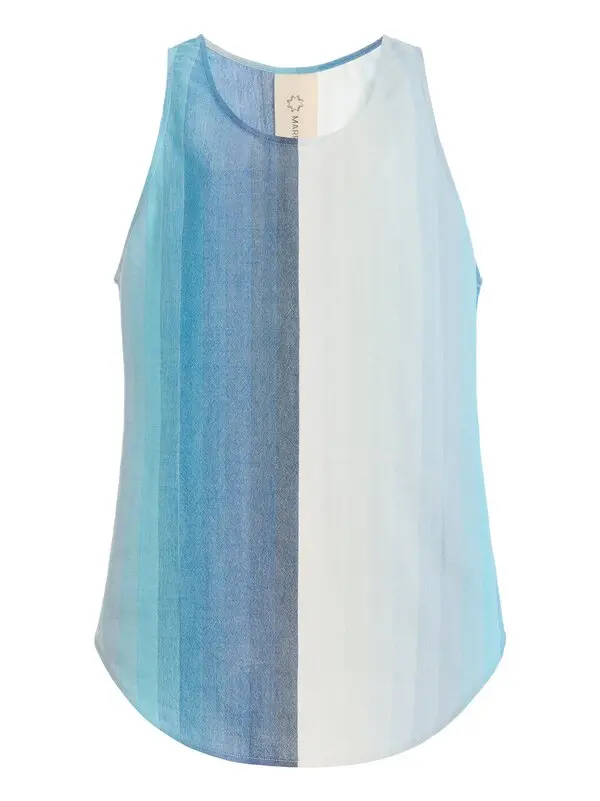 MARRAKSHI LIFE Cotton Tank Top - Blue