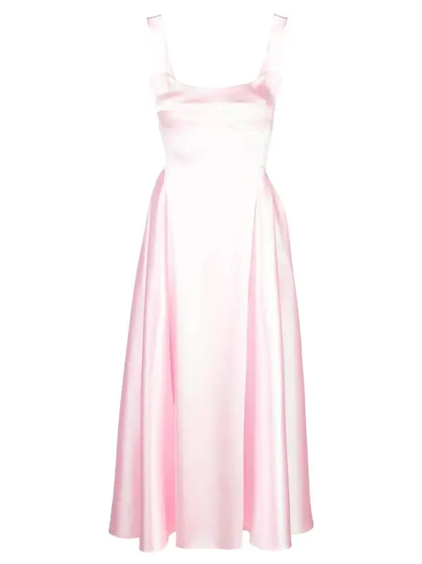 ATU BODY COUTURE Square-neck Satin Maxi Dress - Pink
