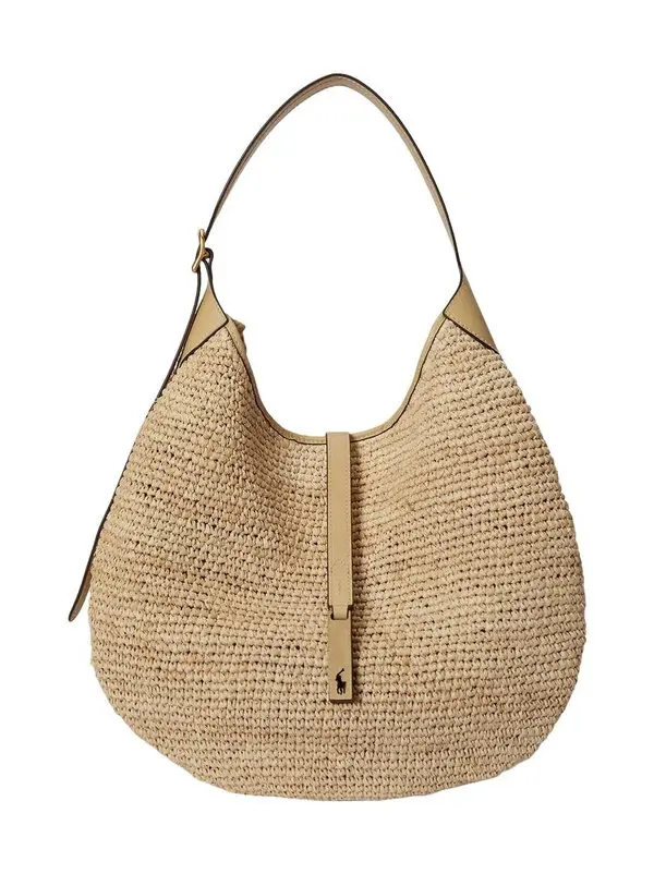 Polo Ralph Lauren Raffia Shoulder Bag - Natural/cashmere