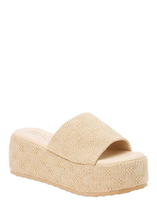 Matisse Pismo Platform Wedge Sandal - Sand Multi Jute