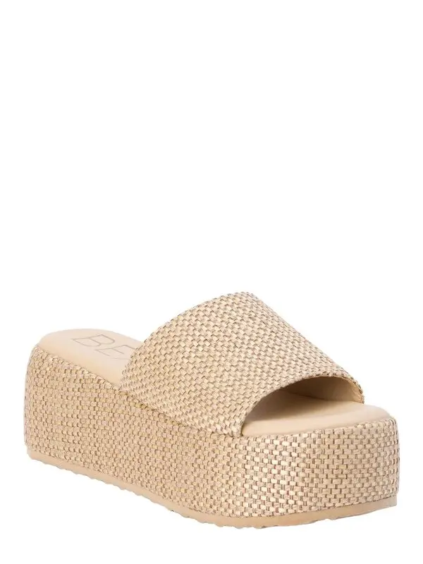 Matisse Pismo Platform Wedge Sandal - Tan Multi Jute
