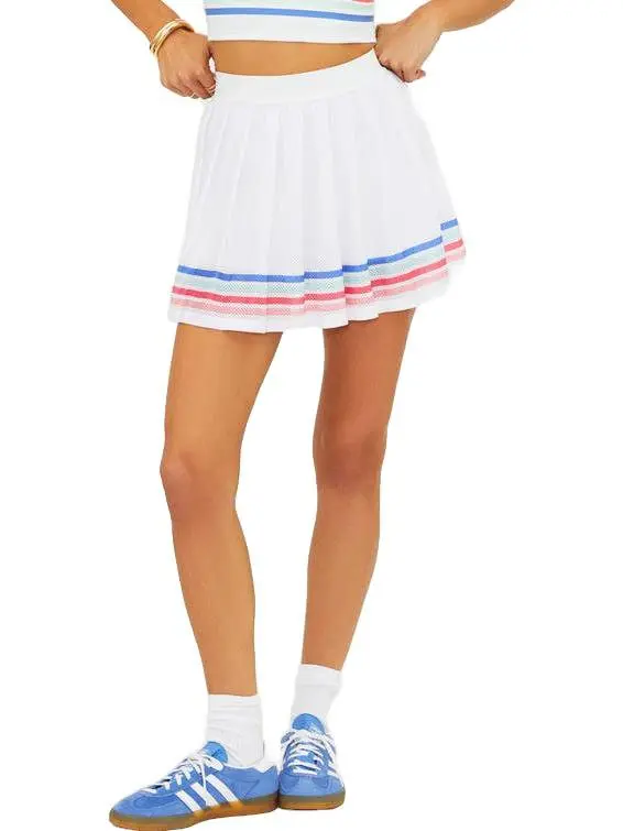 Beach Riot Irina Pleated Tennis Skort - Bright White Horizon