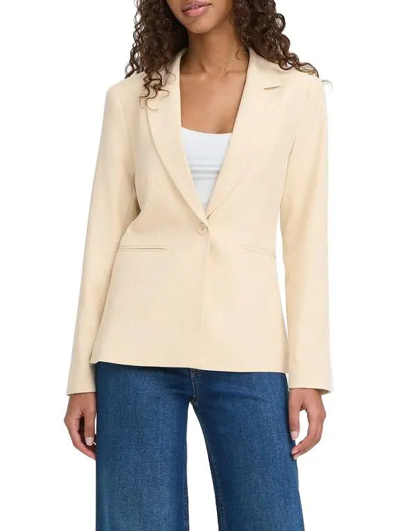ICHI Ihlexi One-button Blazer - Birch Melange