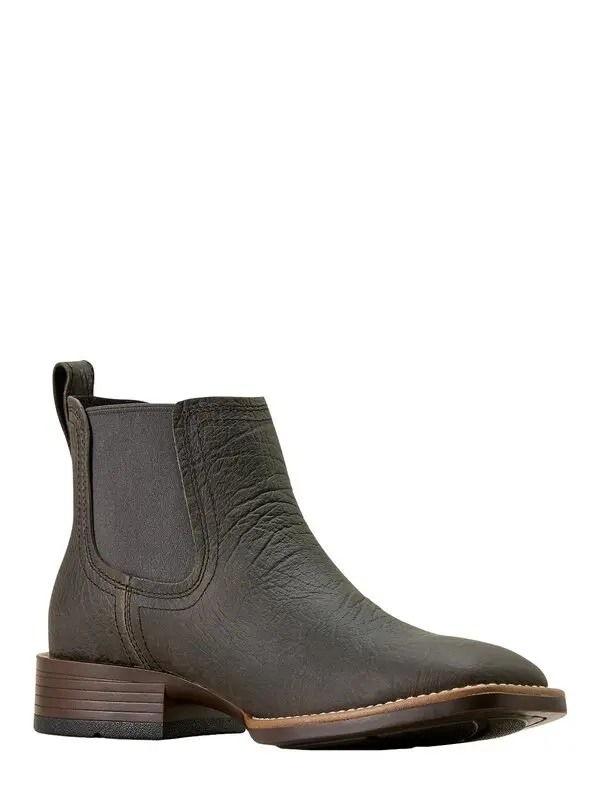 Ariat Booker Wide Square Toe Western Chelsea Boot - Gray