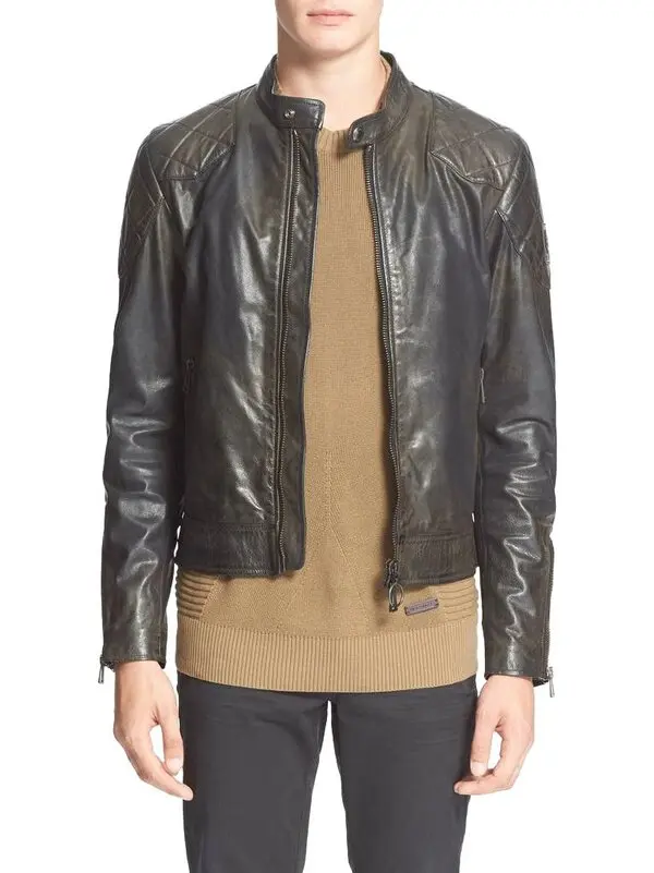 Belstaff Outlaw Leather Moto Jacket - Black