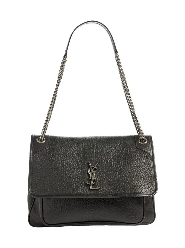 Saint Laurent Large Niki Leather Shoulder Bag - Noir