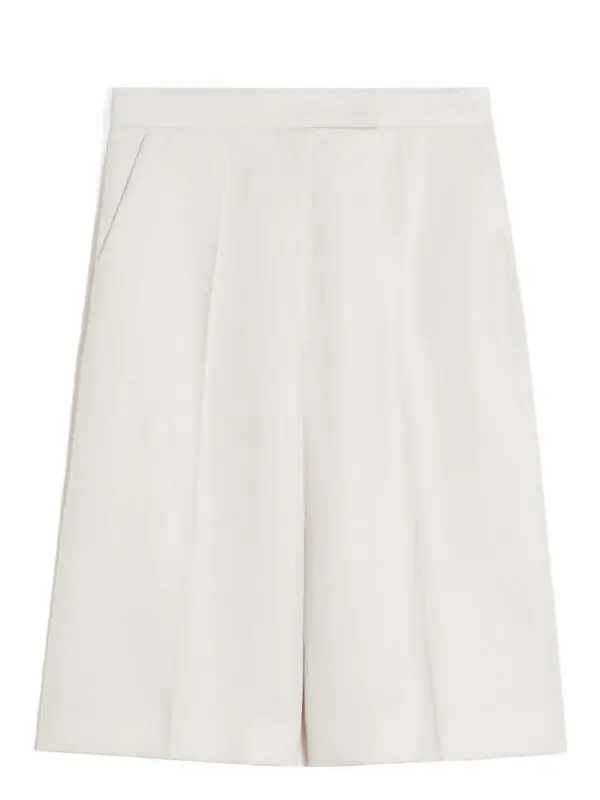 Max Mara Linen Bermuda Shorts - Beige