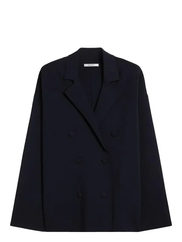 Max Mara Viscose Crêpe Double-breasted Jacket - Ultramarine