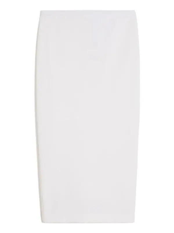 Max Mara Technical Jersey Pencil Skirt - Optical White