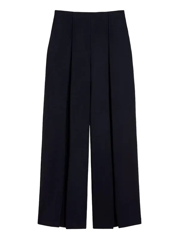 Max Mara Wool Interlock Jersey Trousers - Ultramarine