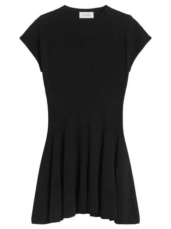 Max Mara Knit Fit And Flare Dress - Black