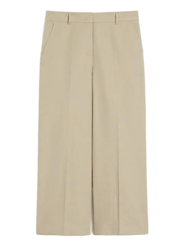 Max Mara Cotton And Linen Canvas Trousers - Sand