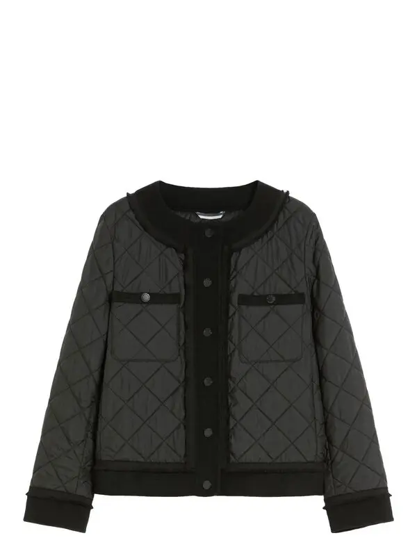 Max Mara Padded Cropped Jacket - Black