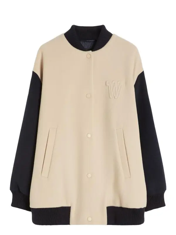 Max Mara Double-faced Wool Bomber Jacket - Sand