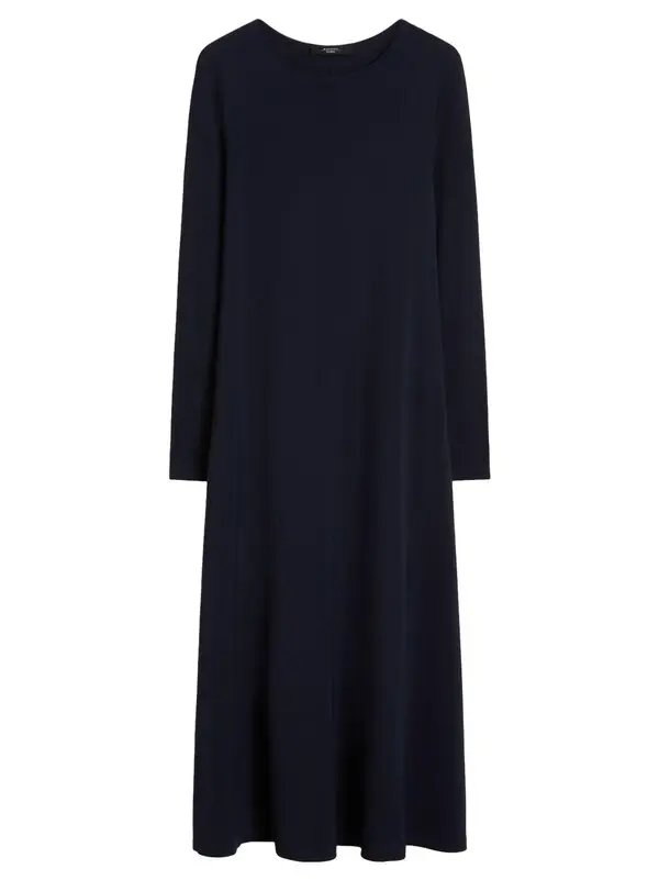 Max Mara Long Viscose Jersey Dress - Navy