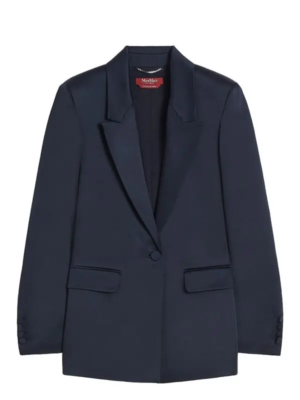 Max Mara Envers Satin Blazer - Midnightblue