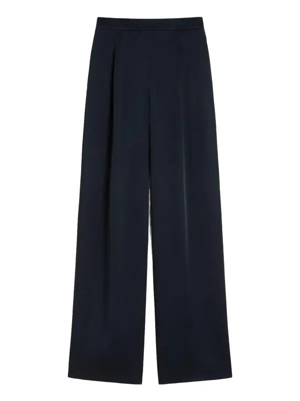 Max Mara Envers Satin Trousers - Midnightblue