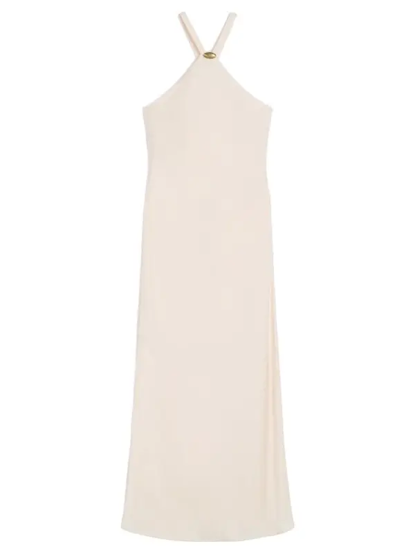 Max Mara Lightweight Satin Maxi Dress - Beige Pink