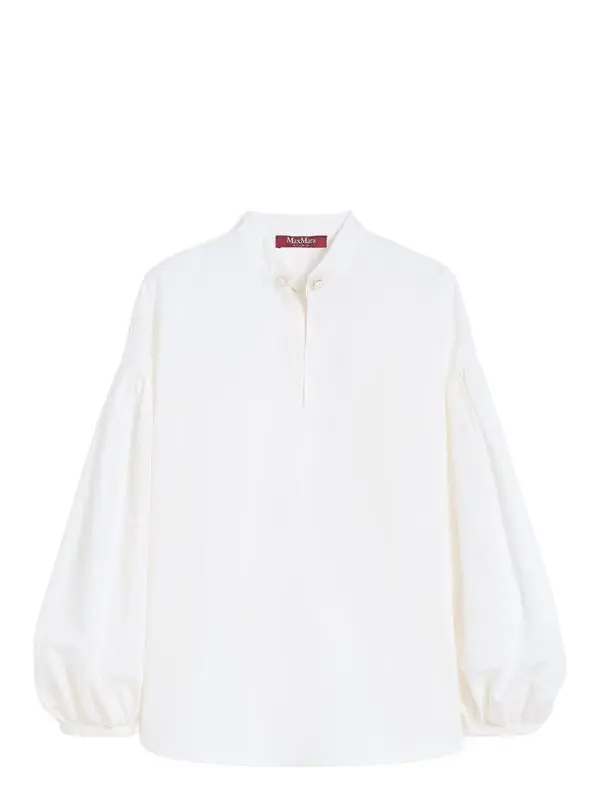 Max Mara Cotton Satin Blouse - Ivory