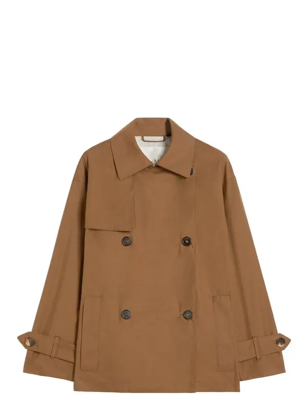 Max Mara Water-repellent Cotton Trench Coat - Tobacco