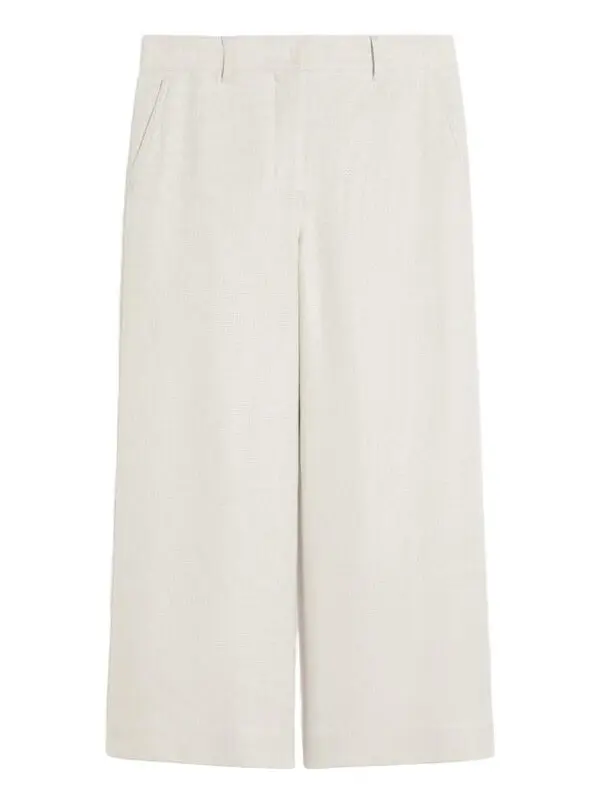 Max Mara Stretch Cotton And Linen Trousers - Ivory