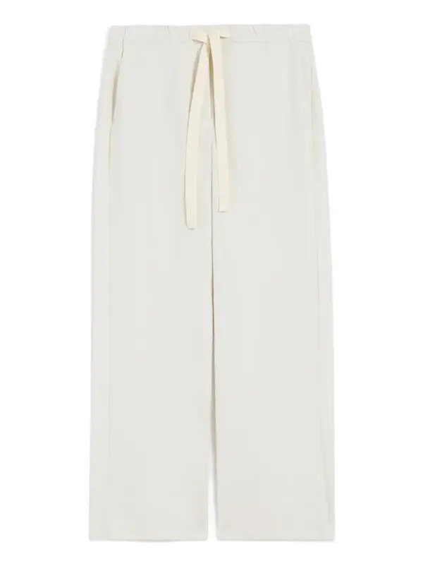 Max Mara Cotton Poplin Drawstring Trousers - Ice