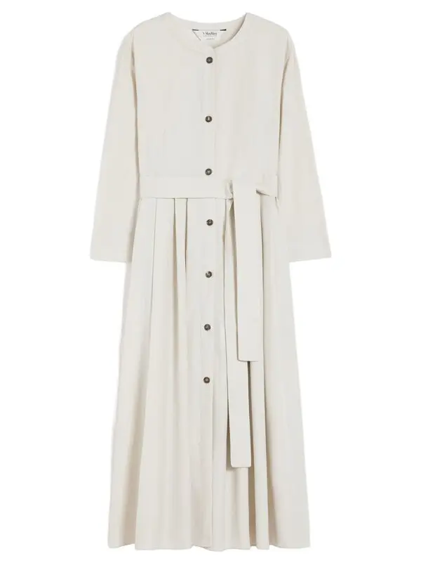 Max Mara Cotton Poplin Fit-and-flare Dress - Ice