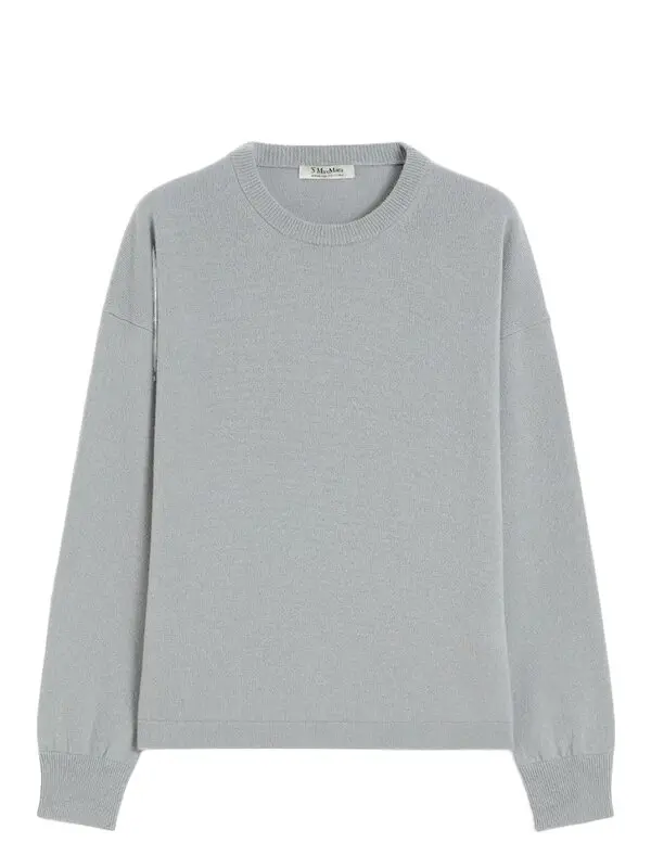 Max Mara Wool And Cashmere Crew-neck Sweater - Light Blue