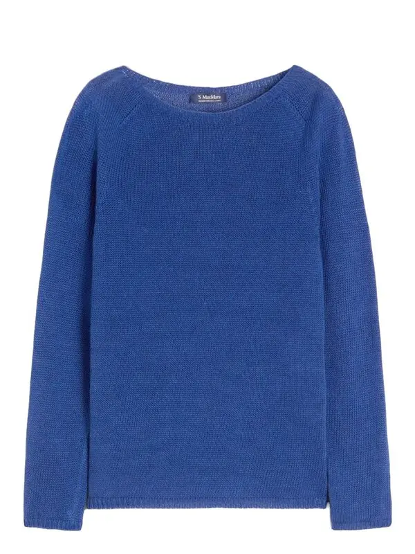 Max Mara Linen Yarn Sweater - Cornflower Blue