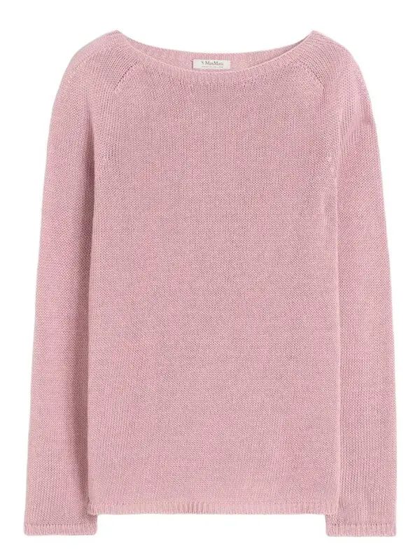 Max Mara Linen Yarn Basic Sweater - Antique Rose